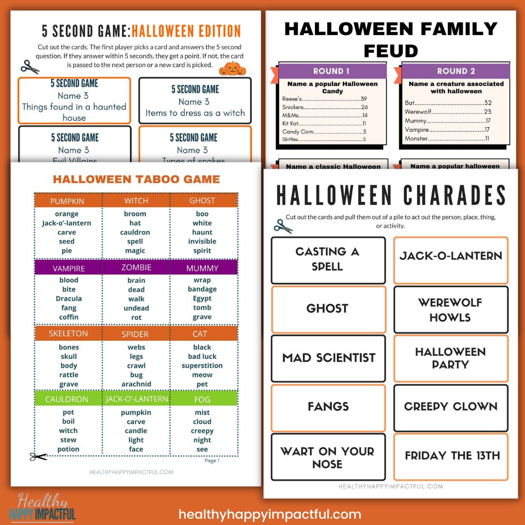 Frightfully Fun Halloween Games Pack - Healthy Happy Impactful®