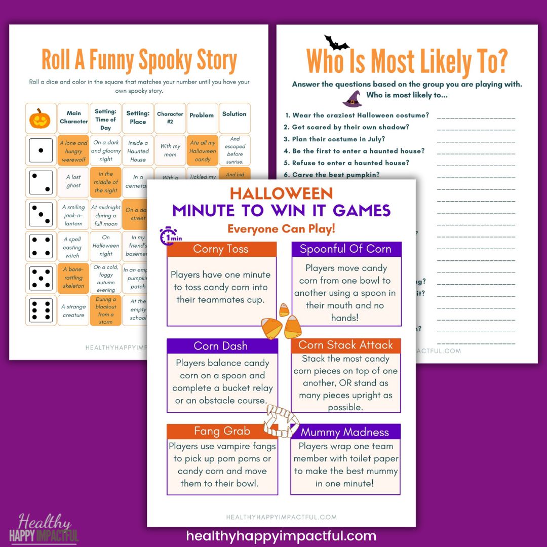 Frightfully Fun Halloween Games Pack - Healthy Happy Impactful®