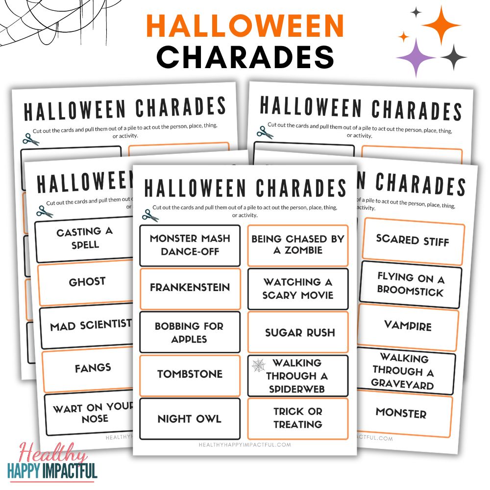 Halloween Charades Game | Halloween Party Games – Healthy Happy Impactful