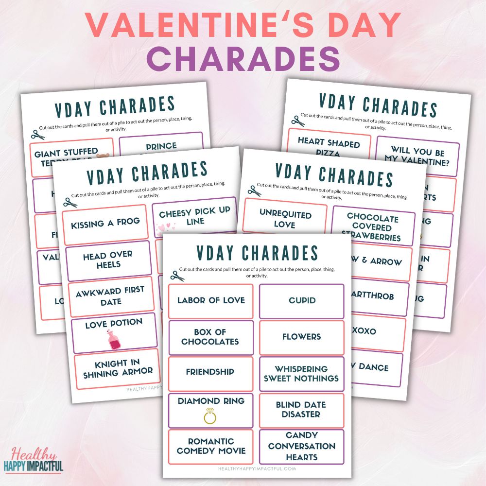 Valentine's Day Charades Game | Valentine Party Games – Healthy Happy ...
