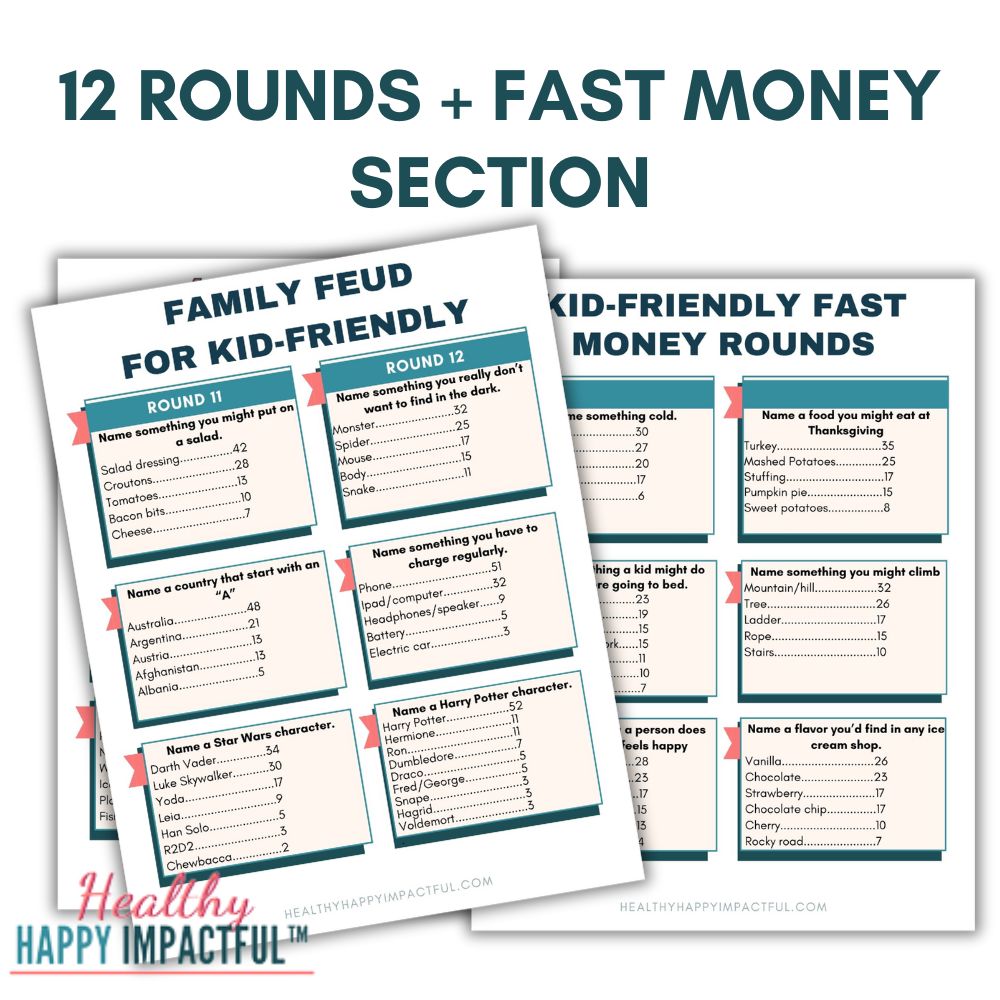 Family Feud Game: Kid-Friendly Fun – Healthy Happy Impactful