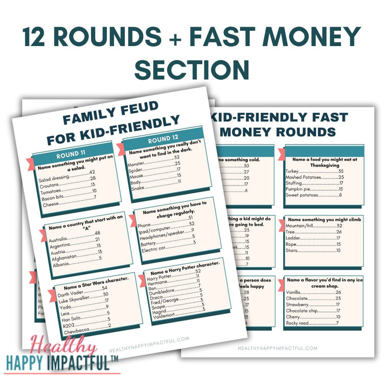 Family Feud Game: Kid-Friendly Fun – Healthy Happy Impactful