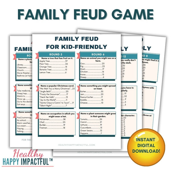 Family Feud Game: Kid-Friendly Fun – Healthy Happy Impactful