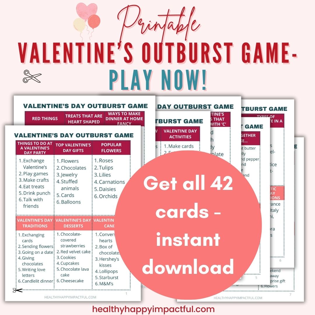 Valentine's Day Outburst Game – Healthy Happy Impactful