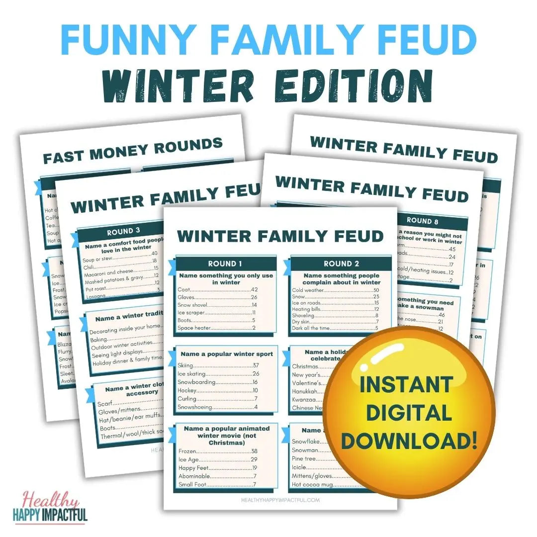 Winter Family Feud Game – Healthy Happy Impactful
