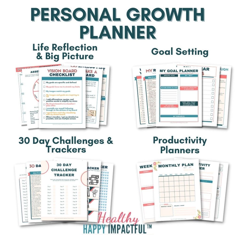Personal Growth Planner | Goal Setting | Personal Development Workbook ...
